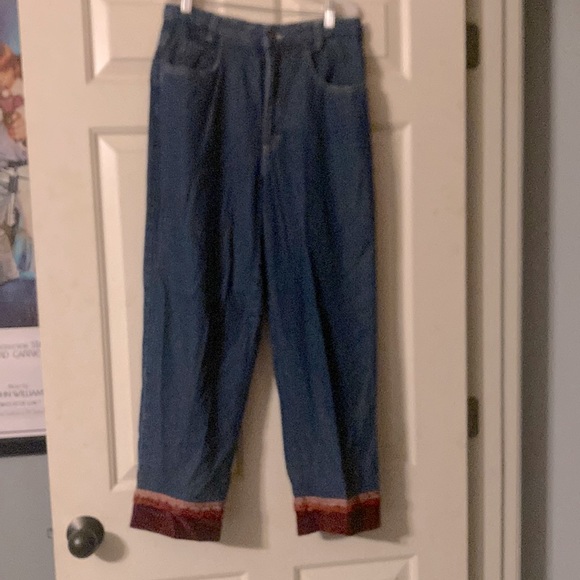 Democracy | Jeans | Fun Blue Jeans With Velvet Trim | Poshmark